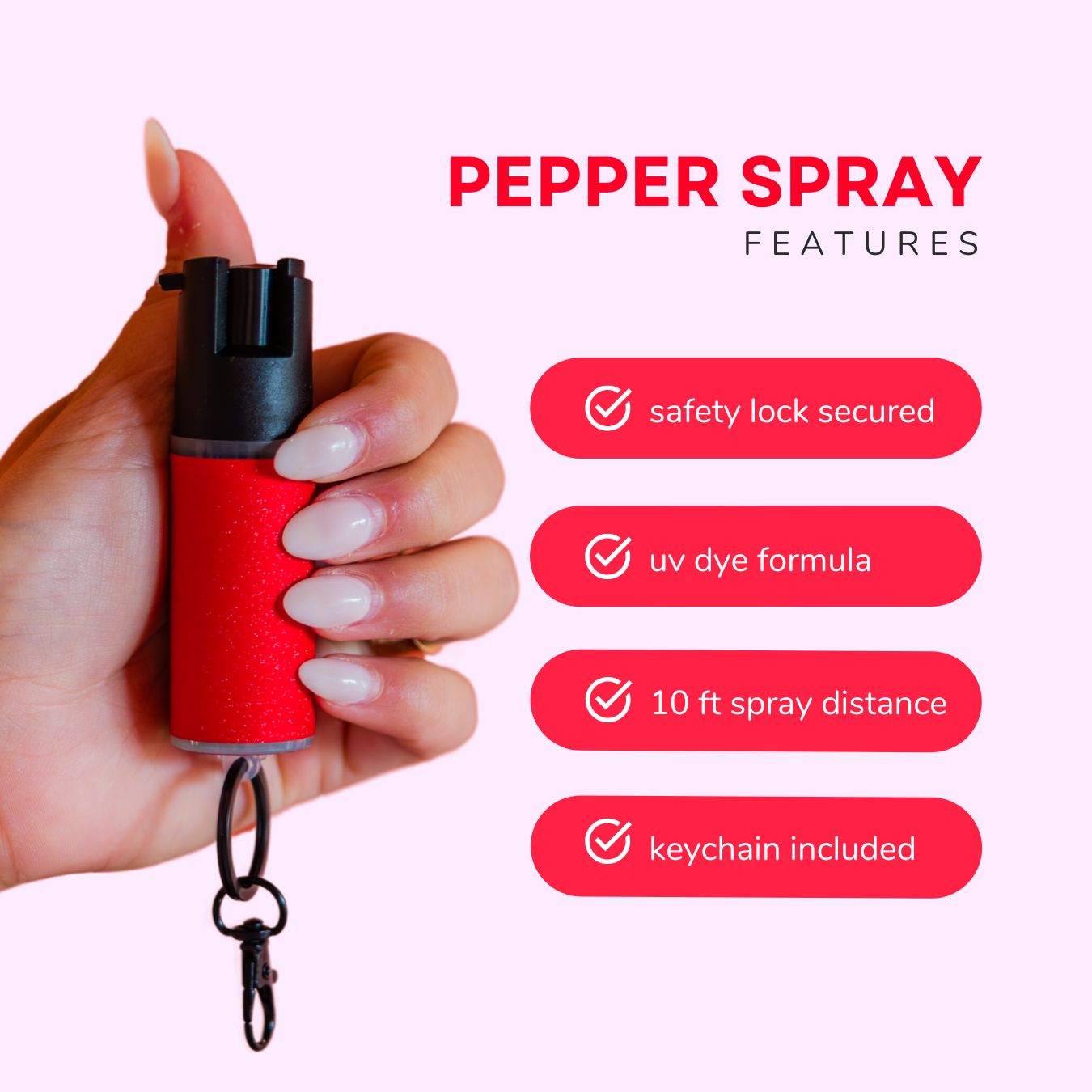 Safely Pepper Spray + Keychain | Maximum Strength Self-Defense for Women