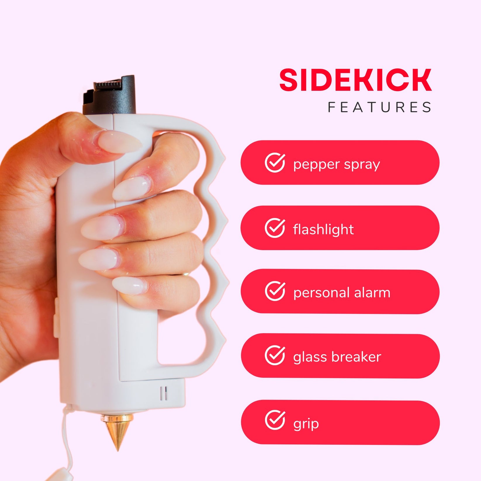 Safely Sidekick | 5-in-1 Personal Safety Device for Women
