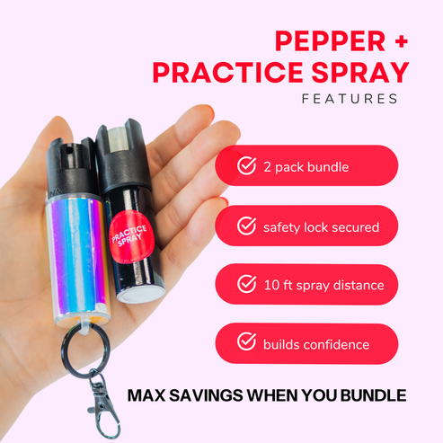 Pepper Spray + Practice Spray Bundle | Perfect Your Self-Defense Skills ...